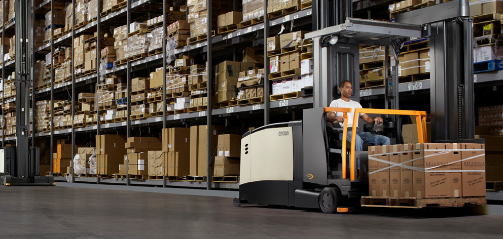 Forklift In Warehouse